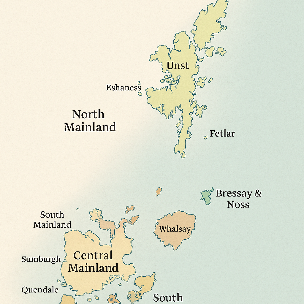 Shetland Islands Map: Towns, Regions & Travel Tips
