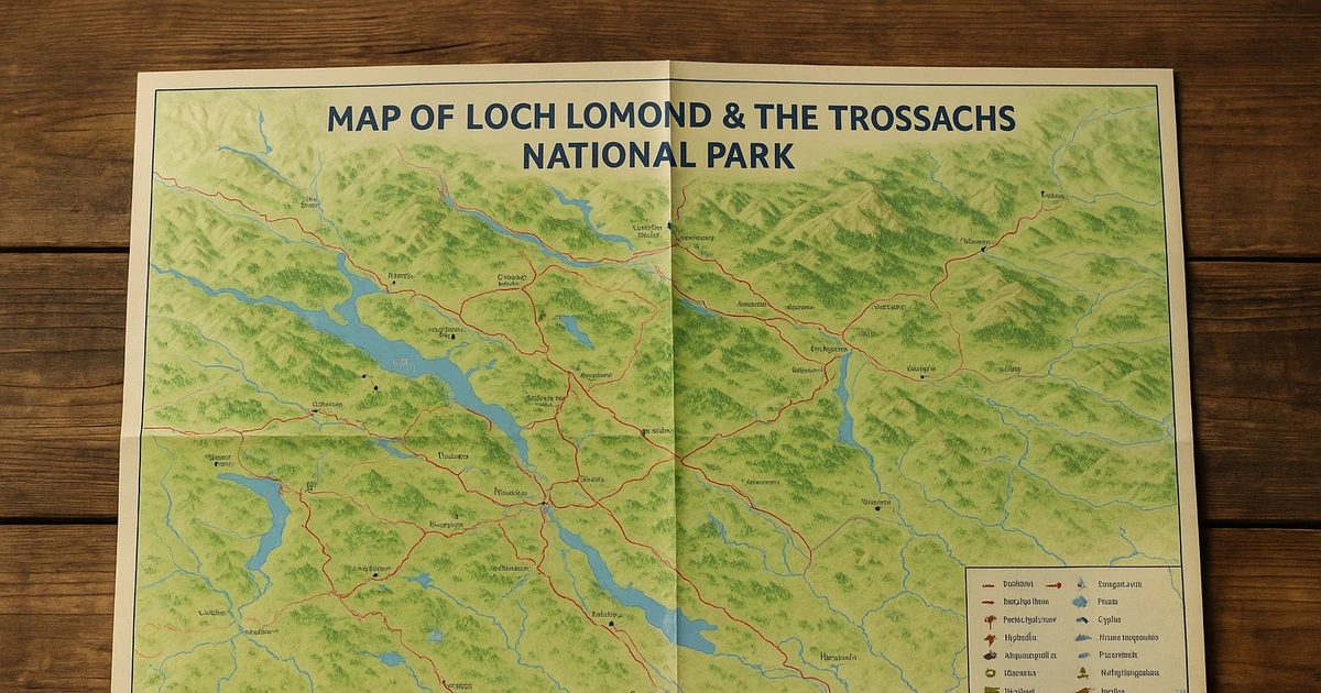 Map Of Loch Lomond & The Trossachs National Park