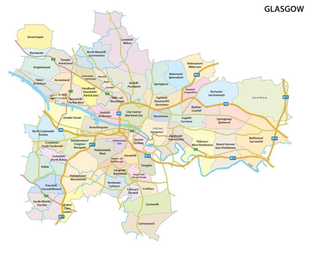 Glasgow City Map | All-in-One Tourist, Subway & Street Guide