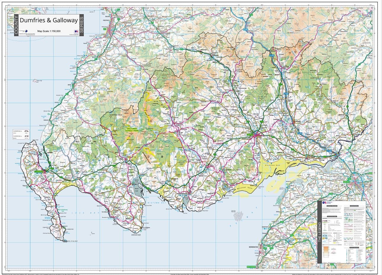 Dumfries And Galloway Forest Park Map For Hikers & Visitors