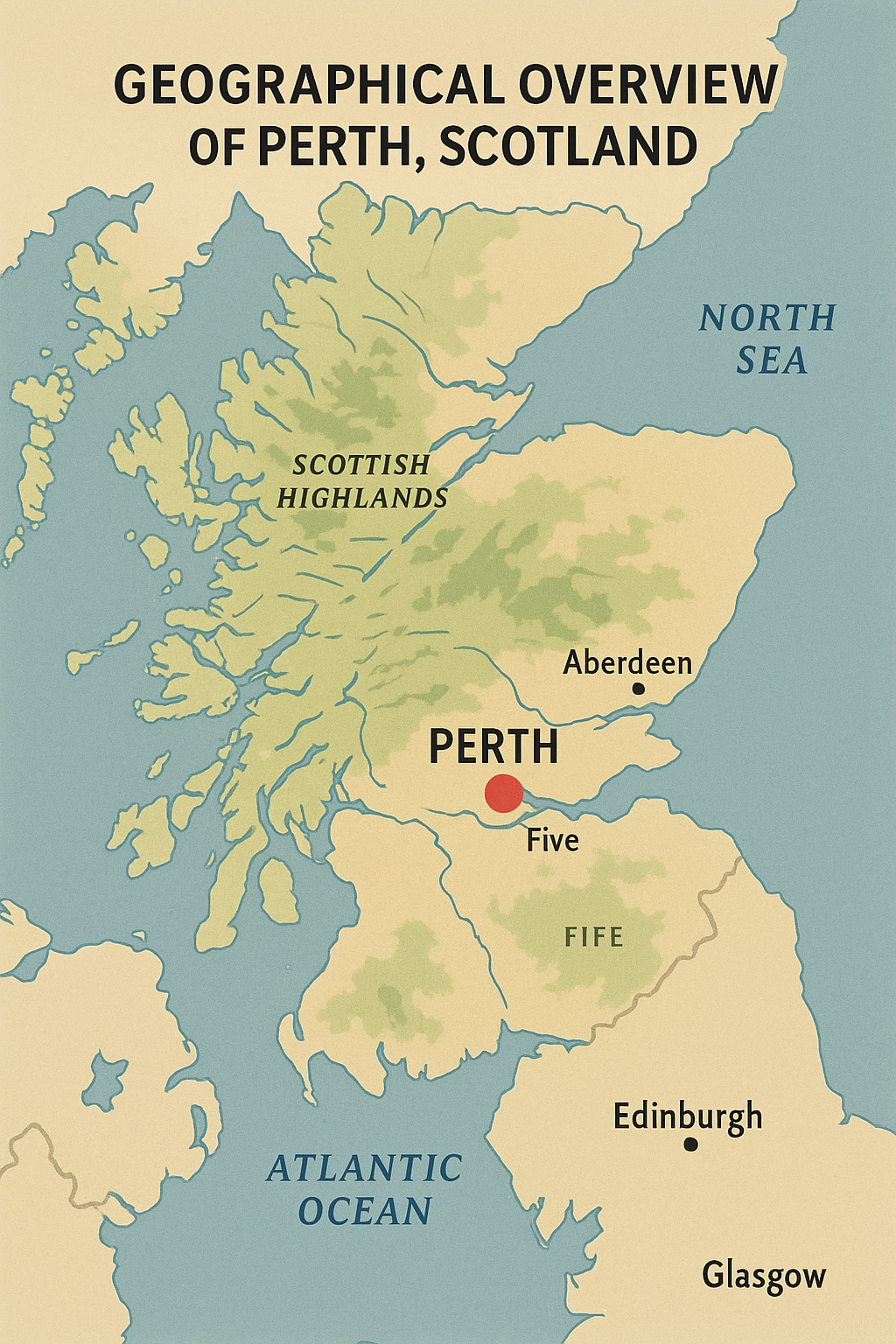 Perth Scotland Map - City Centre, Attractions, And Nearby Towns